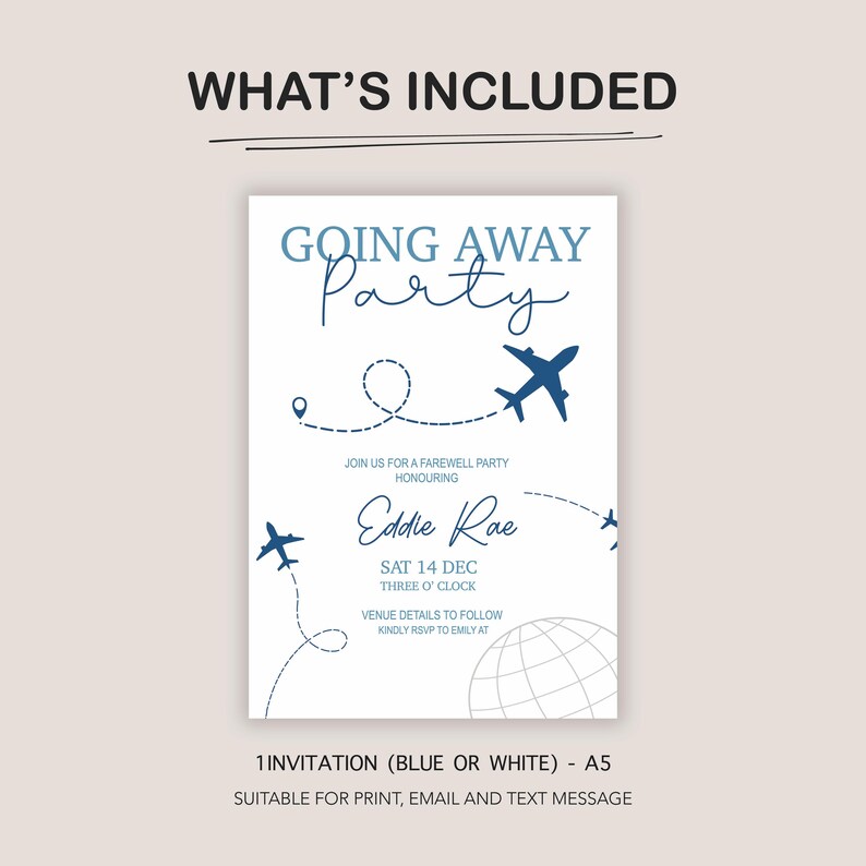 Going Away, Farewell Party Invitation, Moving Away or Moving Out, See ...