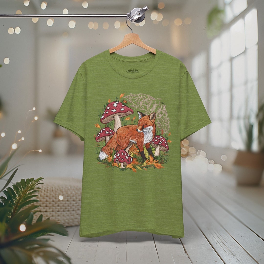 Vintage Hunting Fox Graphic T-shirt, Fall Forest Animal Tee, Retro ...