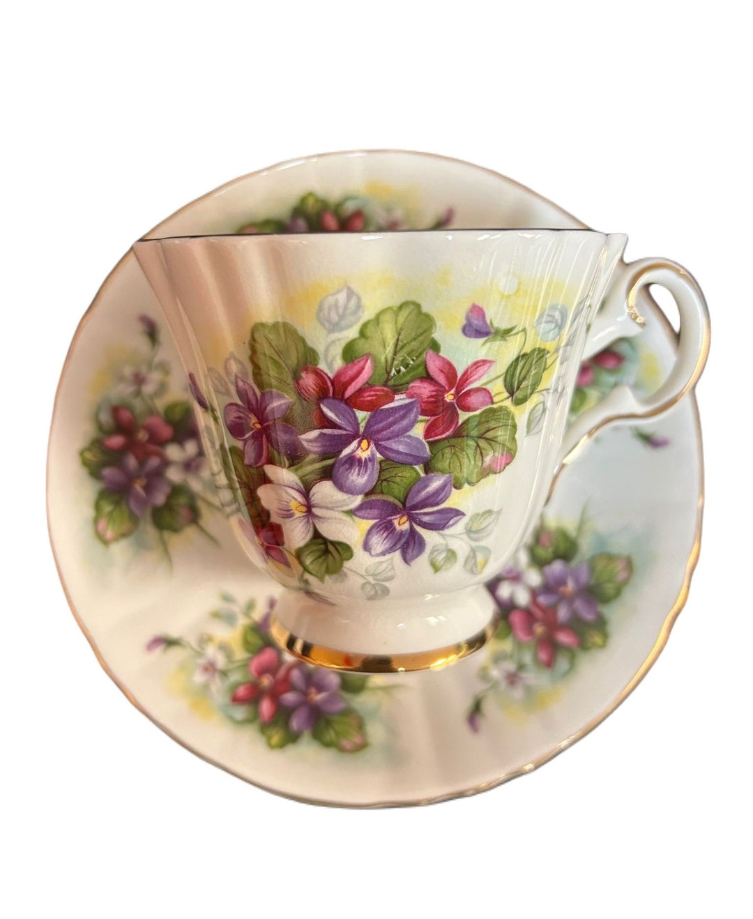 Vintage Royal Grafton Tea Cup and Saucer Delicate Floral Pattern Made ...