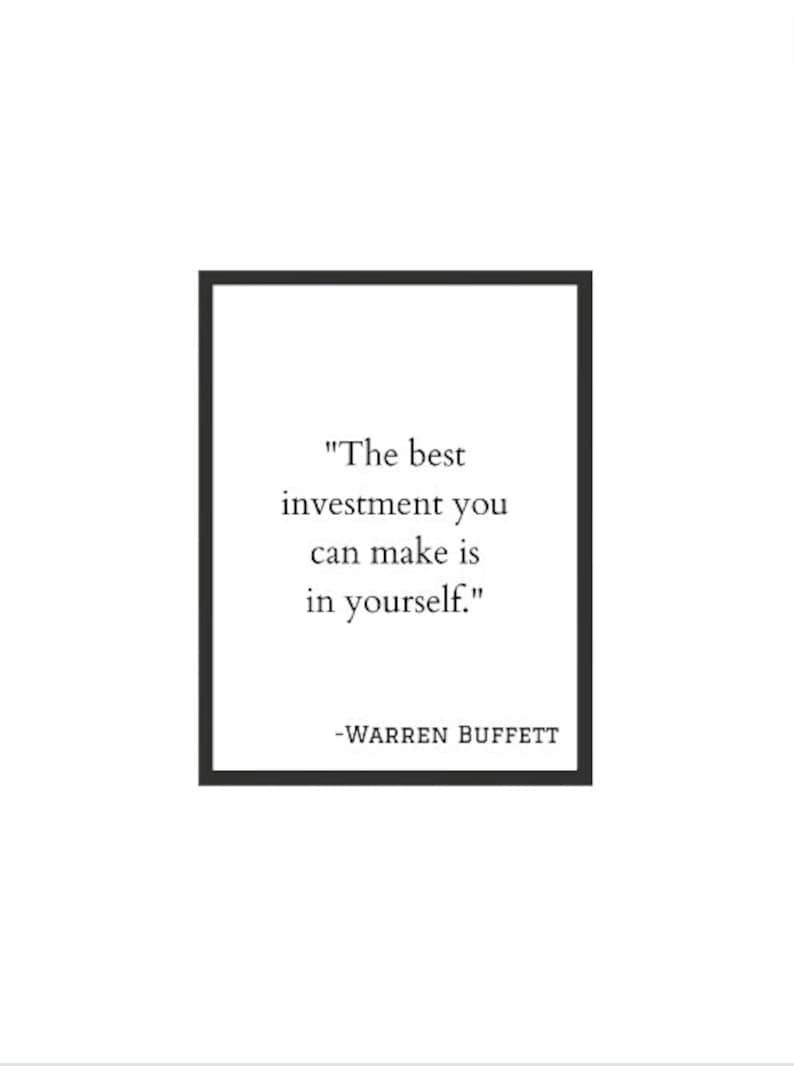 Stock Market Warren Buffett Famous Quote Inspirational Quote Trading ...