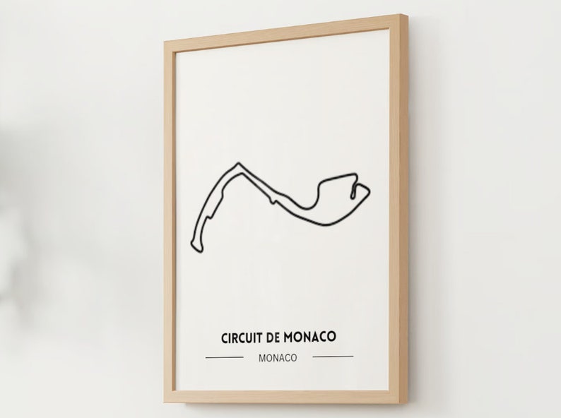 Formula One Circuit Wall Art F1 Poster Monaco Grand Prix Home Decor ...