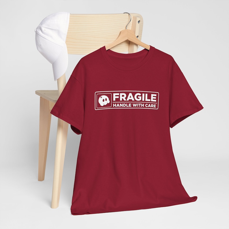 Fragile Handle With Care T-shirt (white Design) | Caution Shirt | Funny ...