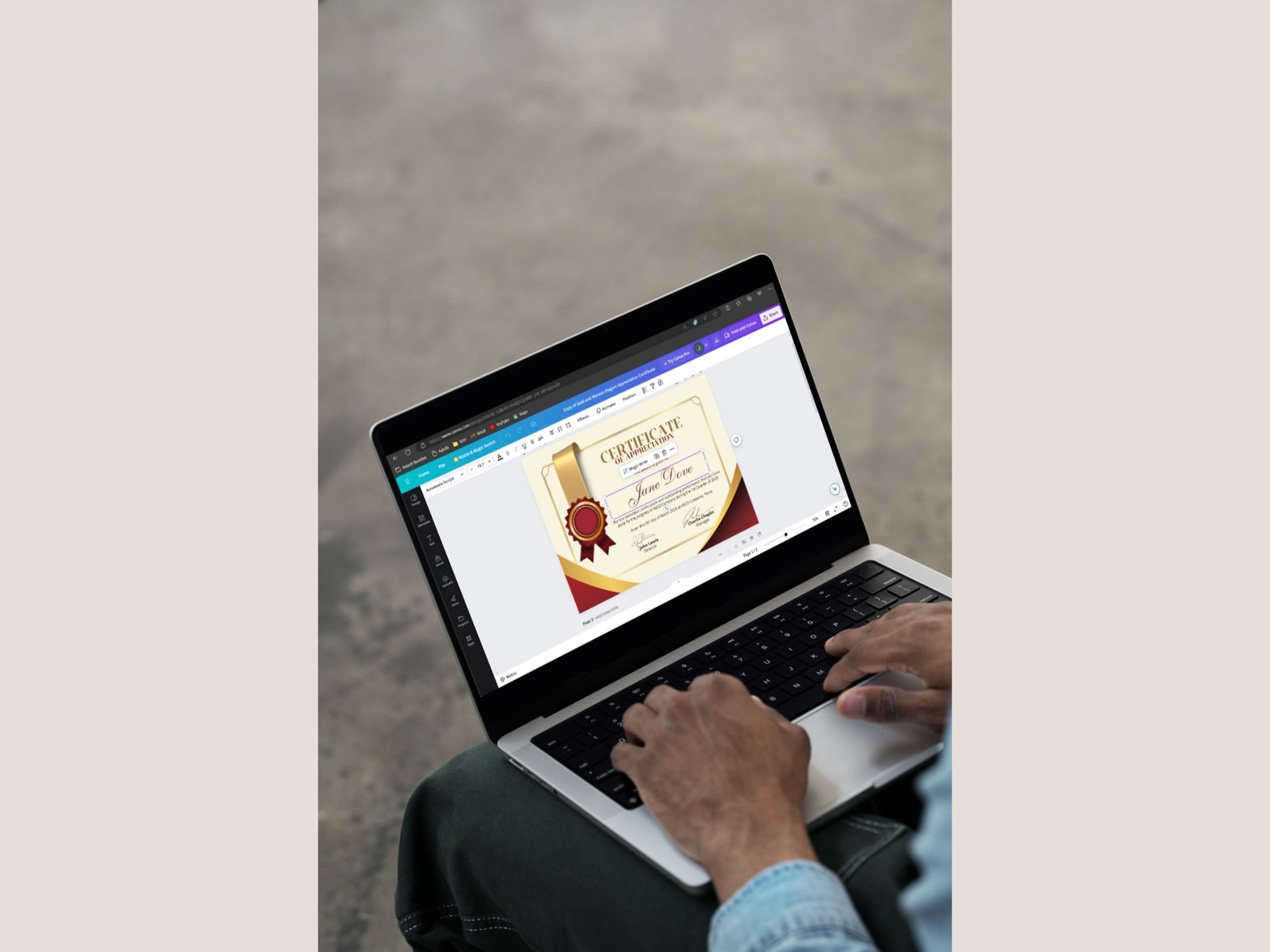 Certificate of Appreciation Canva Template – Gold and Maroon Minimalist ...