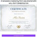 Certificate of Participation Canva Template – Blue and Gold Minimalist and Aesthetic Design - Etsy