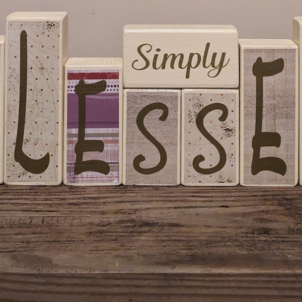 Wood Word Blocks - Etsy