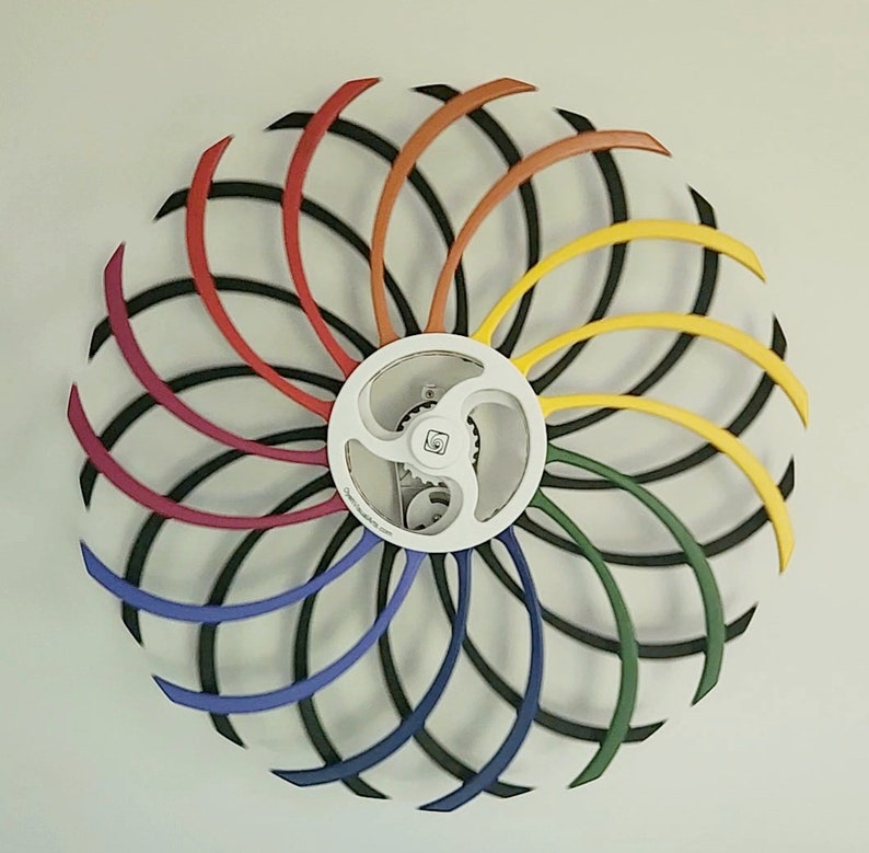 Rainbow Cirque Illusionaire Kinetic Wall Artwork, Kinetic Sculpture ...
