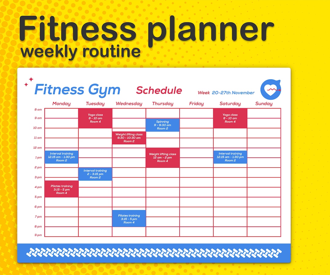 Fitness Planner, Exercise Logbook, Personalized Fitness Goals, Editable ...