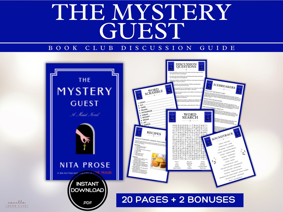 The Mystery Guest Book Club Guide Book Club Games Book Discussion ...