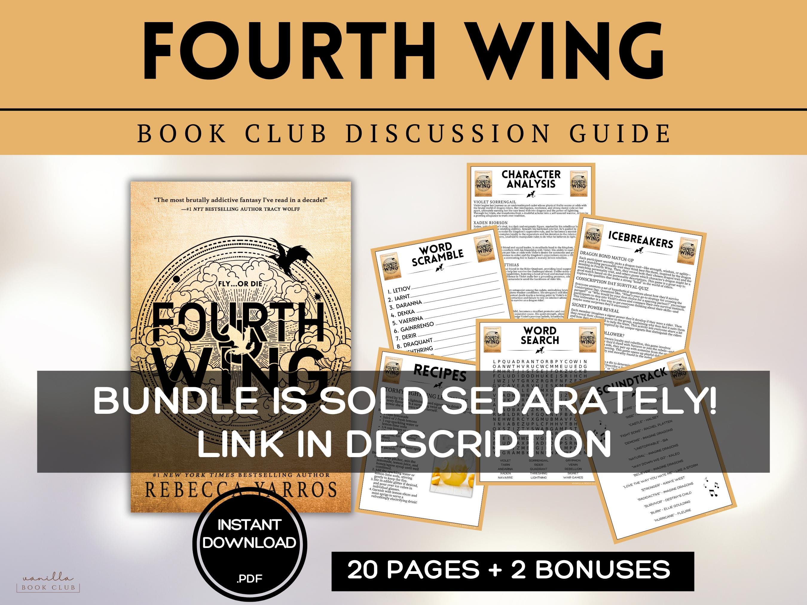 Fourth Wing Trivia Game Book Club Games Rebecca Yarros Booktok ...