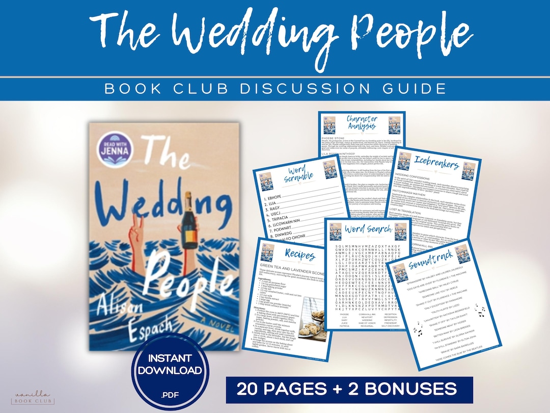 The Wedding People Book Club Guide Book Club Games Book Discussion ...