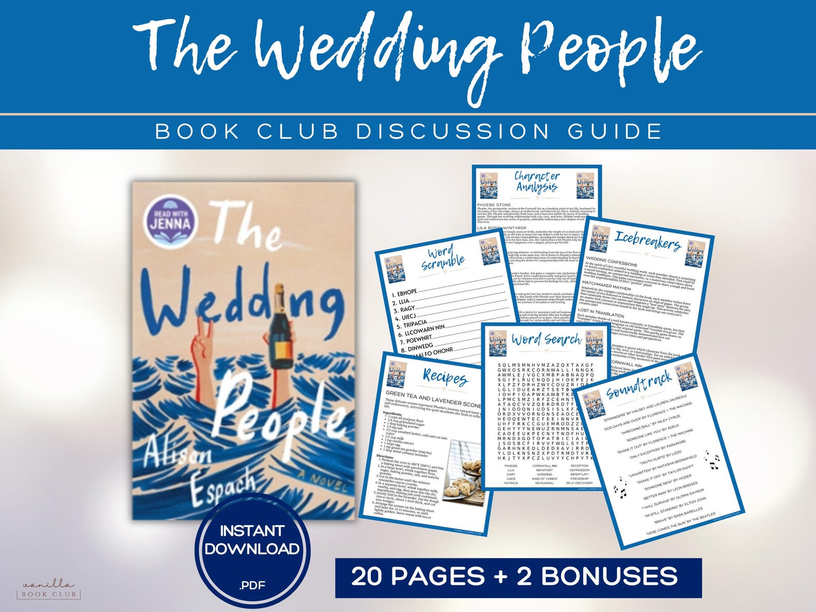 The Wedding People Book Club Guide Book Club Games Book Discussion ...
