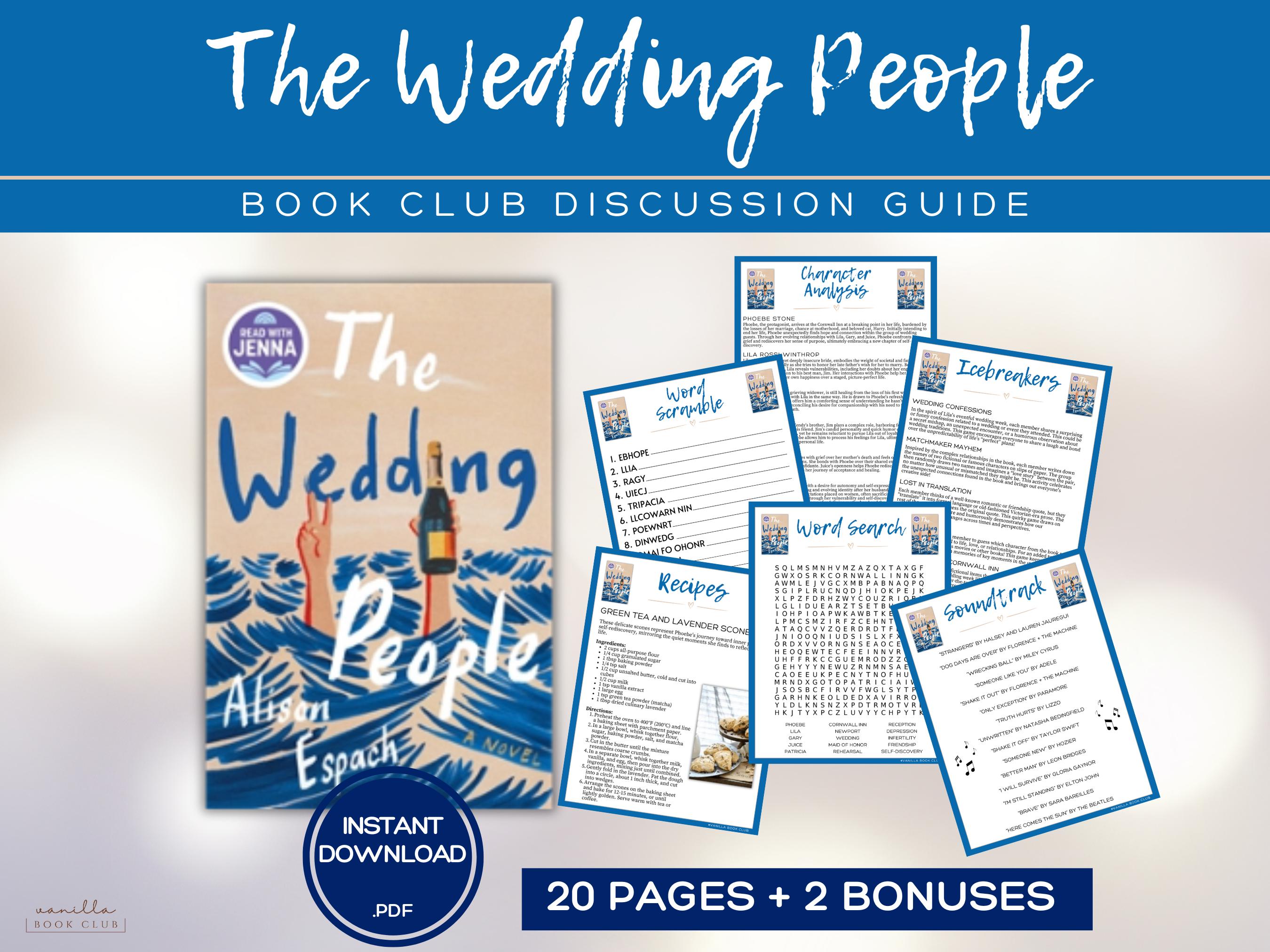 The Wedding People Book Club Guide Book Club Games Book Discussion ...