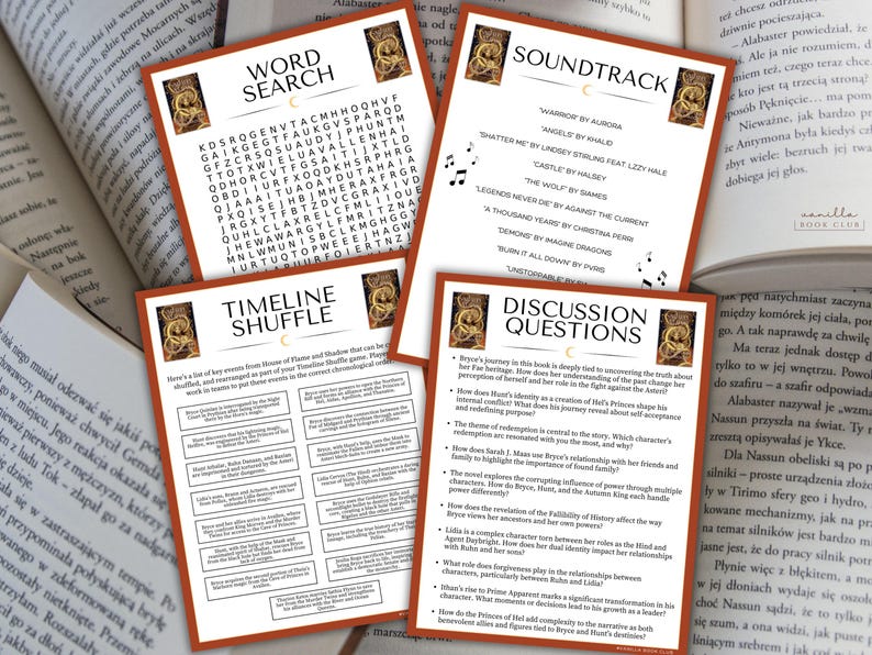 Crescent City House of Flame & Shadow Book Club Guide Book Club Games ...