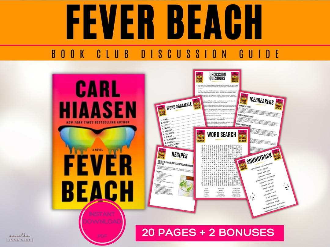 Fever Beach Book Club Guide Book Club Games Book Discussion Questions ...