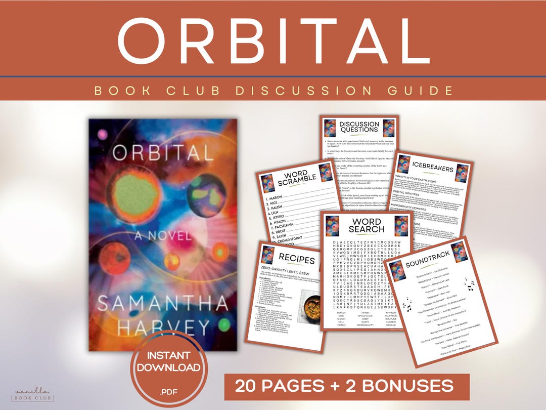 Orbital Book Club Guide Book Club Games Book Discussion Questions ...