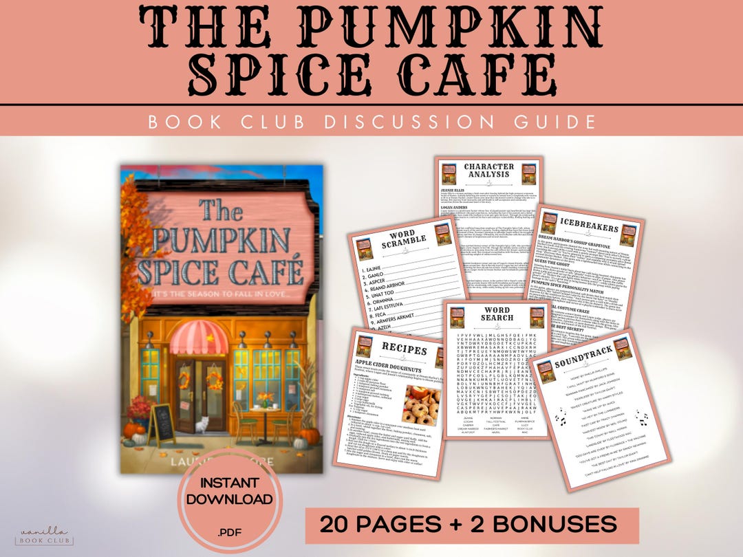 The Pumpkin Spice Cafe Book Club Guide Book Club Games Book Discussion ...