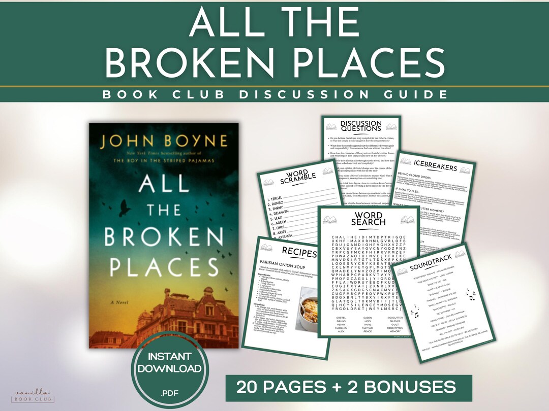 All the Broken Places Book Club Guide Book Club Games Book Discussion ...