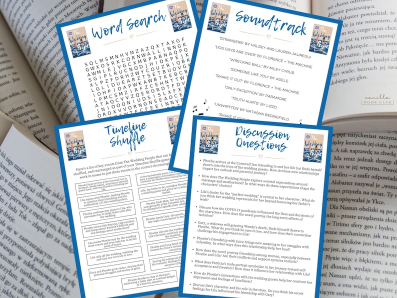 The Wedding People Book Club Guide Book Club Games Book Discussion ...