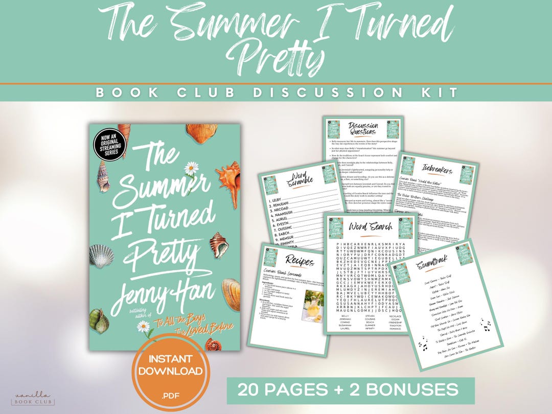 The Summer I Turned Pretty Book Club Guide Book Club Games Book ...