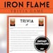 Iron Flame Trivia Game Book Club Games Rebecca Yarros Booktok ...