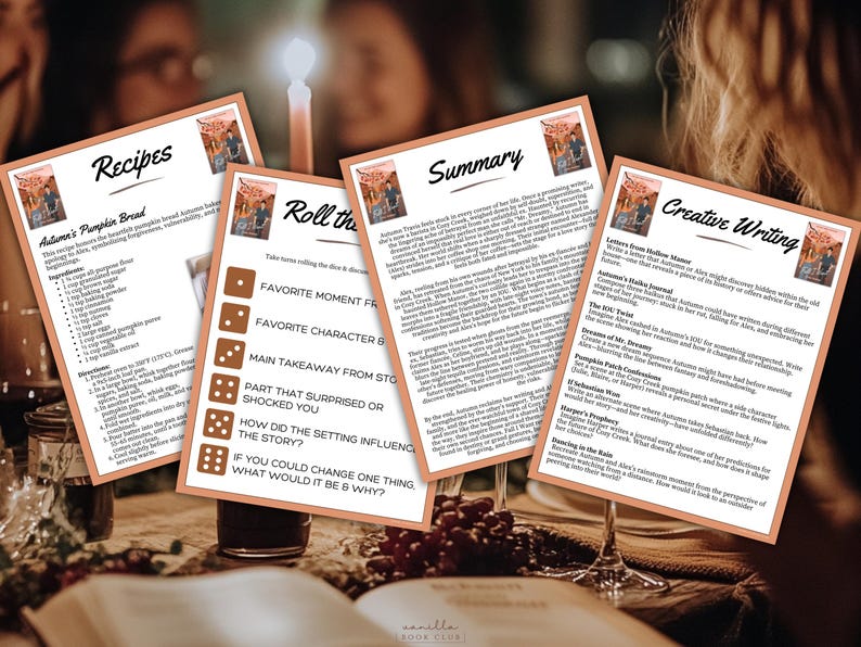 Fall I Want Book Club Guide Book Club Games Book Discussion Questions ...