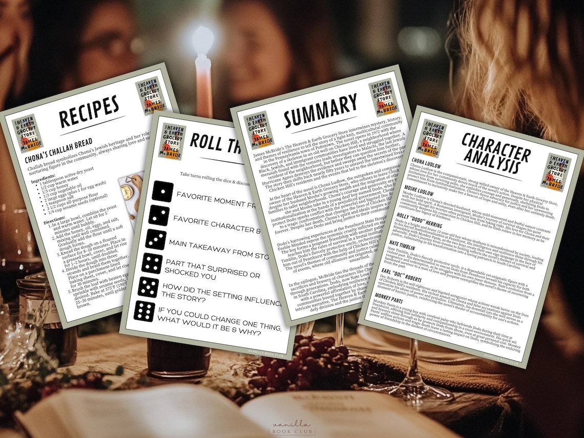 The Heaven & Earth Grocery Store Book Club Guide Book Club Games Book ...
