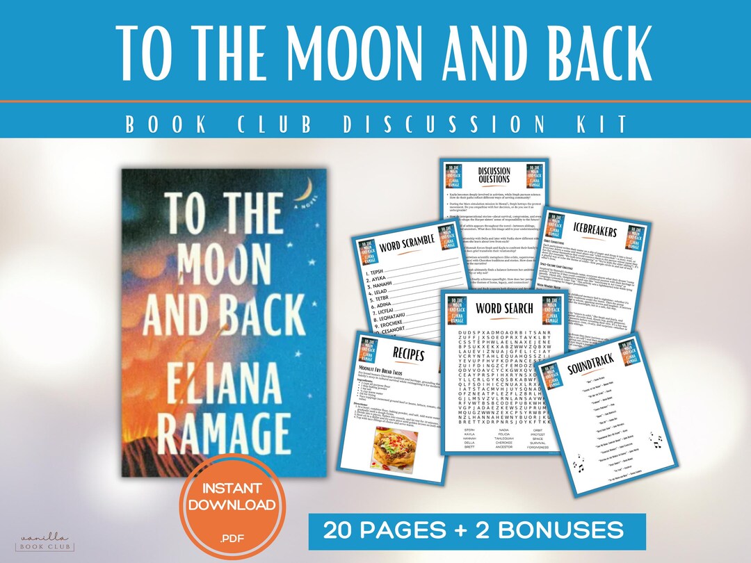 To the Moon and Back Book Club Guide Book Club Games Book Discussion ...