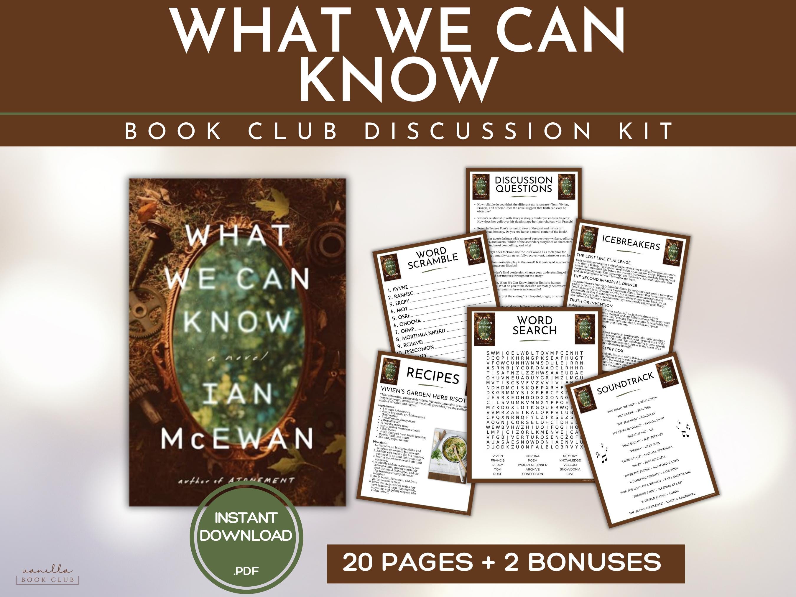 What We Can Know Book Club Guide Book Club Games Book Discussion ...