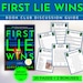 First Lie Wins Book Club Guide Book Club Games Book Discussion ...