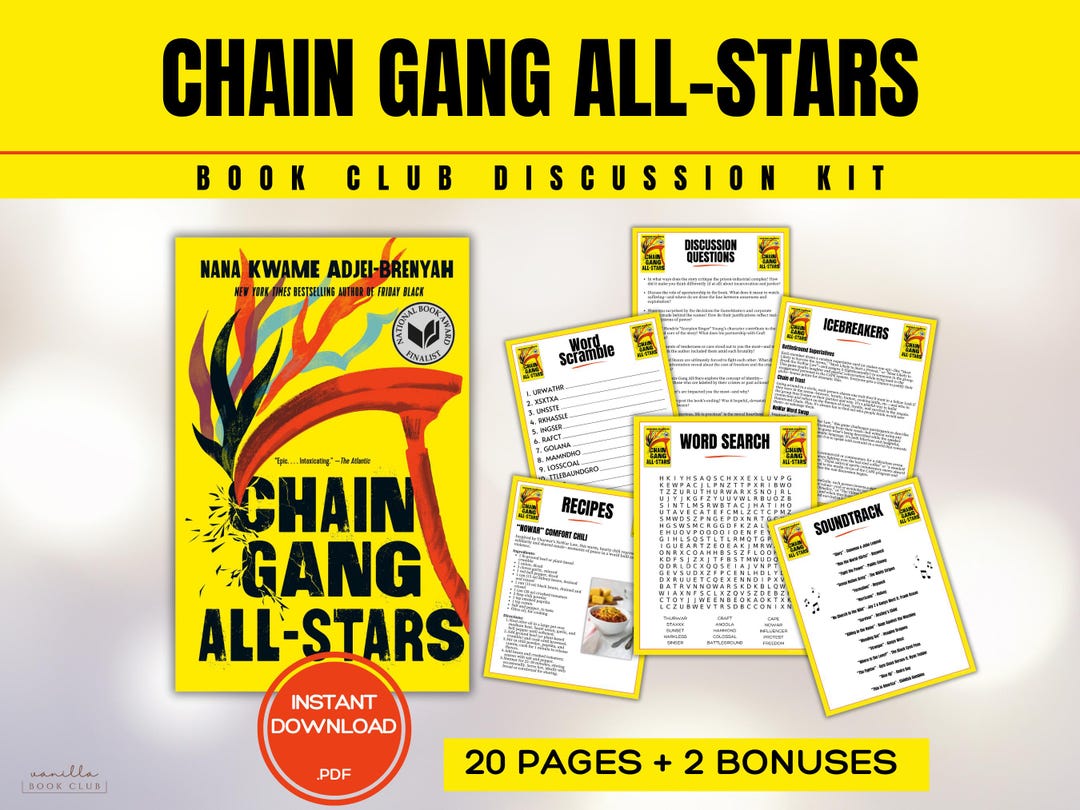 Chain Gang All Stars Book Club Guide Book Club Games Book Club Kit Nana ...