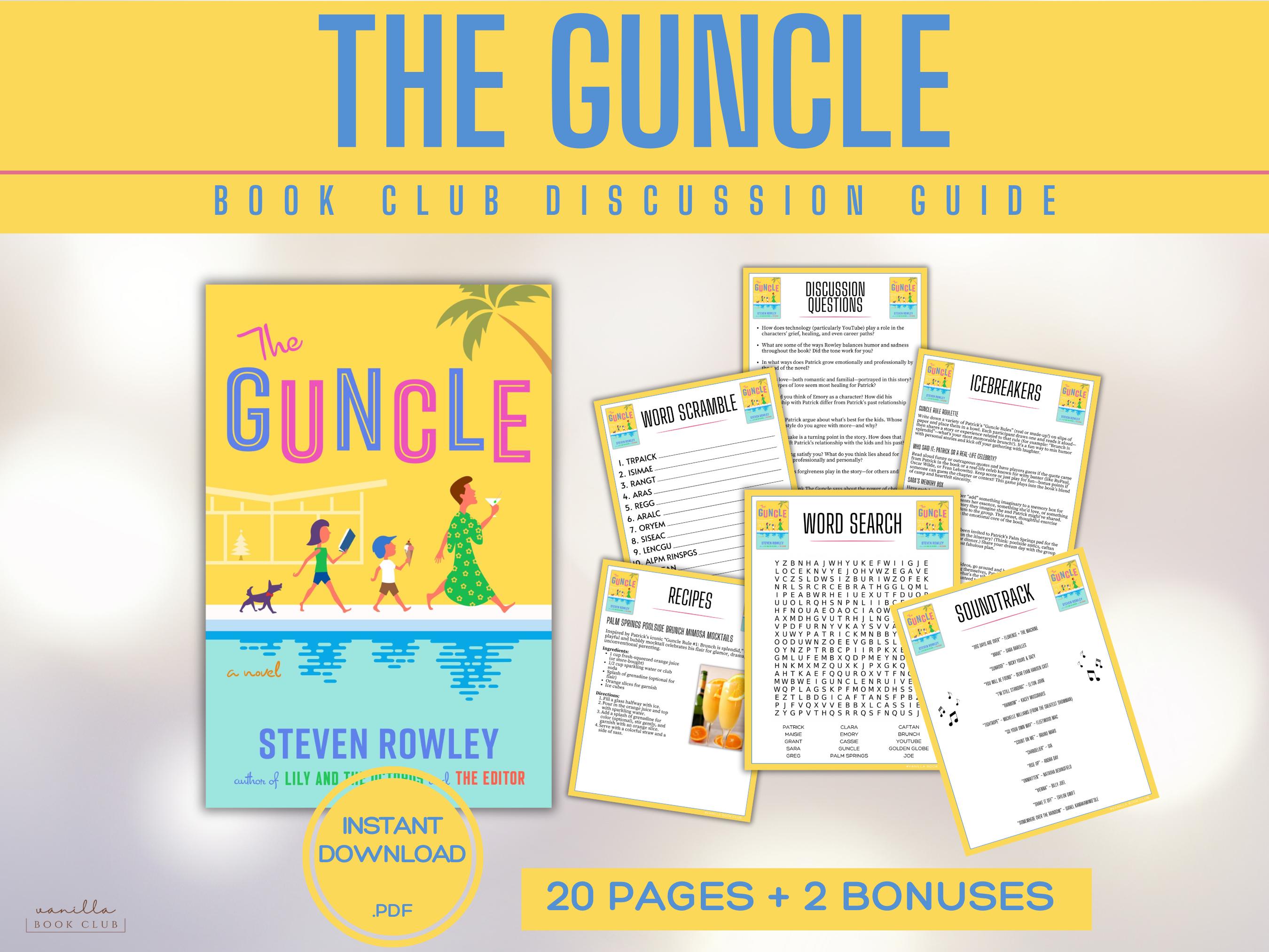 The Guncle Book Club Guide Book Club Games Book Discussion Questions ...