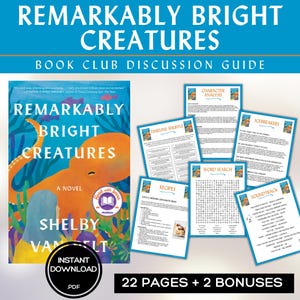 Remarkably Bright Creatures Book Club Guide Book Club Games Book ...