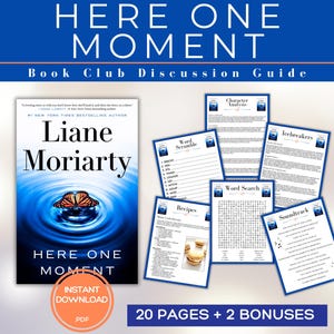 Here One Moment Book Club Guide Book Club Games Book Discussion ...