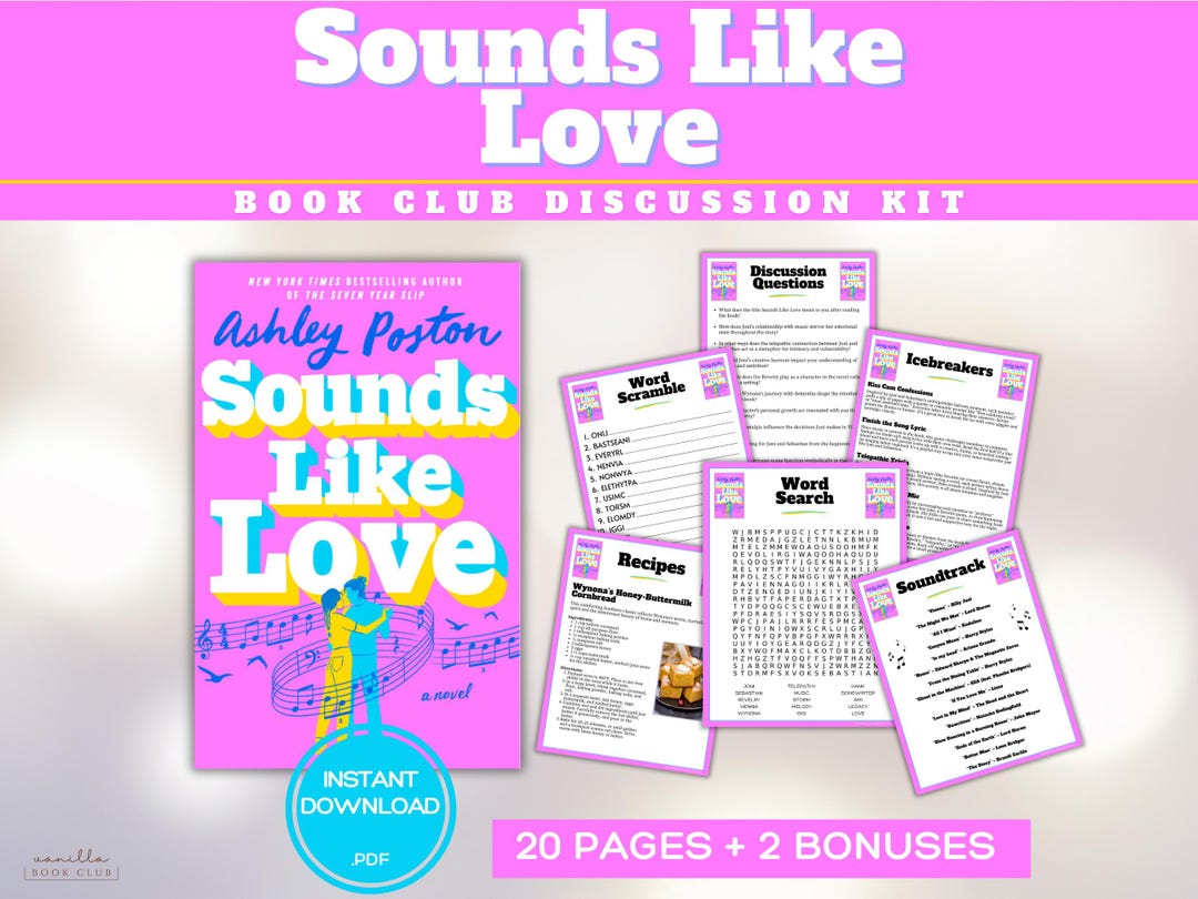 Sounds Like Love Book Club Kit Book Club Games Book Discussion ...