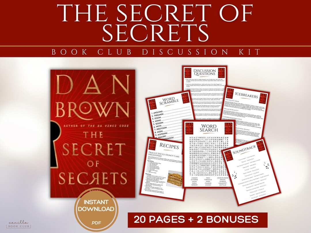The Secret of Secrets Book Club Guide Book Club Games Book Discussion ...
