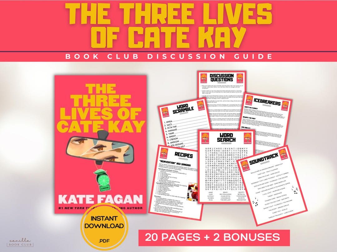 The Three Lives of Cate Kay Book Club Guide Book Club Games Book ...