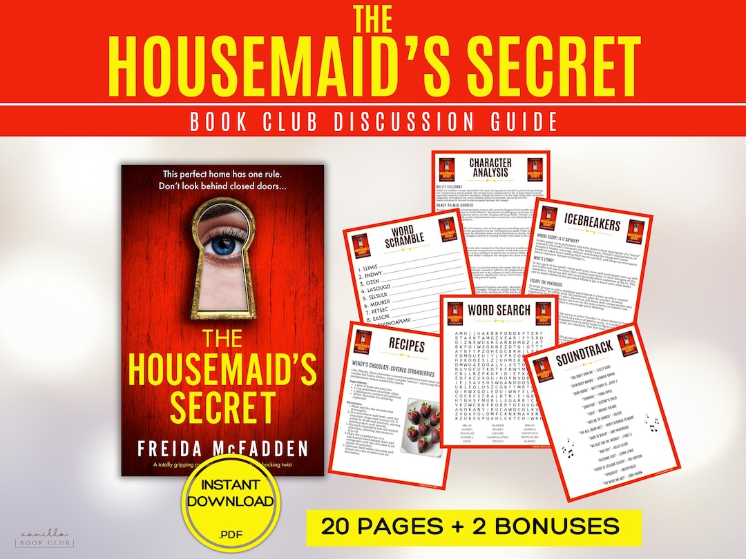The Housemaid's Secret Book Club Guide Book Club Games Book Discussion ...