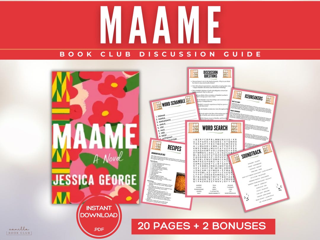 Maame Book Club Guide Book Club Games Book Discussion Questions Jessica ...
