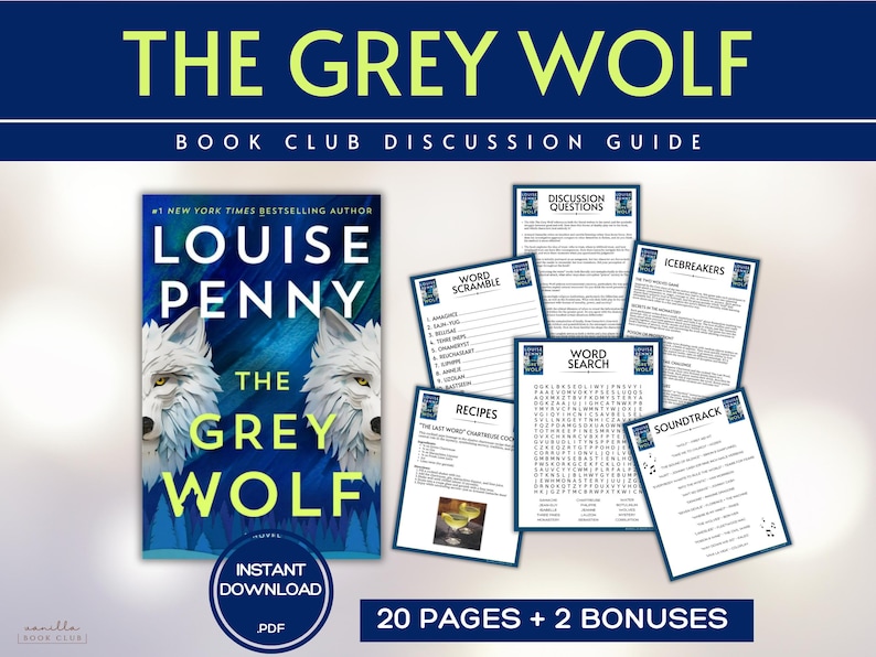 The Grey Wolf Book Club Guide Book Club Games Book Discussion Questions ...