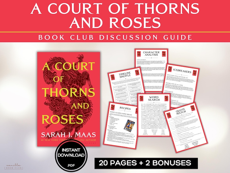 A Court of Thorns and Roses Book Club Guide ACOTAR Book Discussion ...