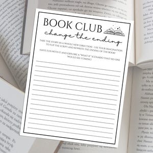 Book Club Games Change the Ending Game Book Club Ice Breaker Games ...