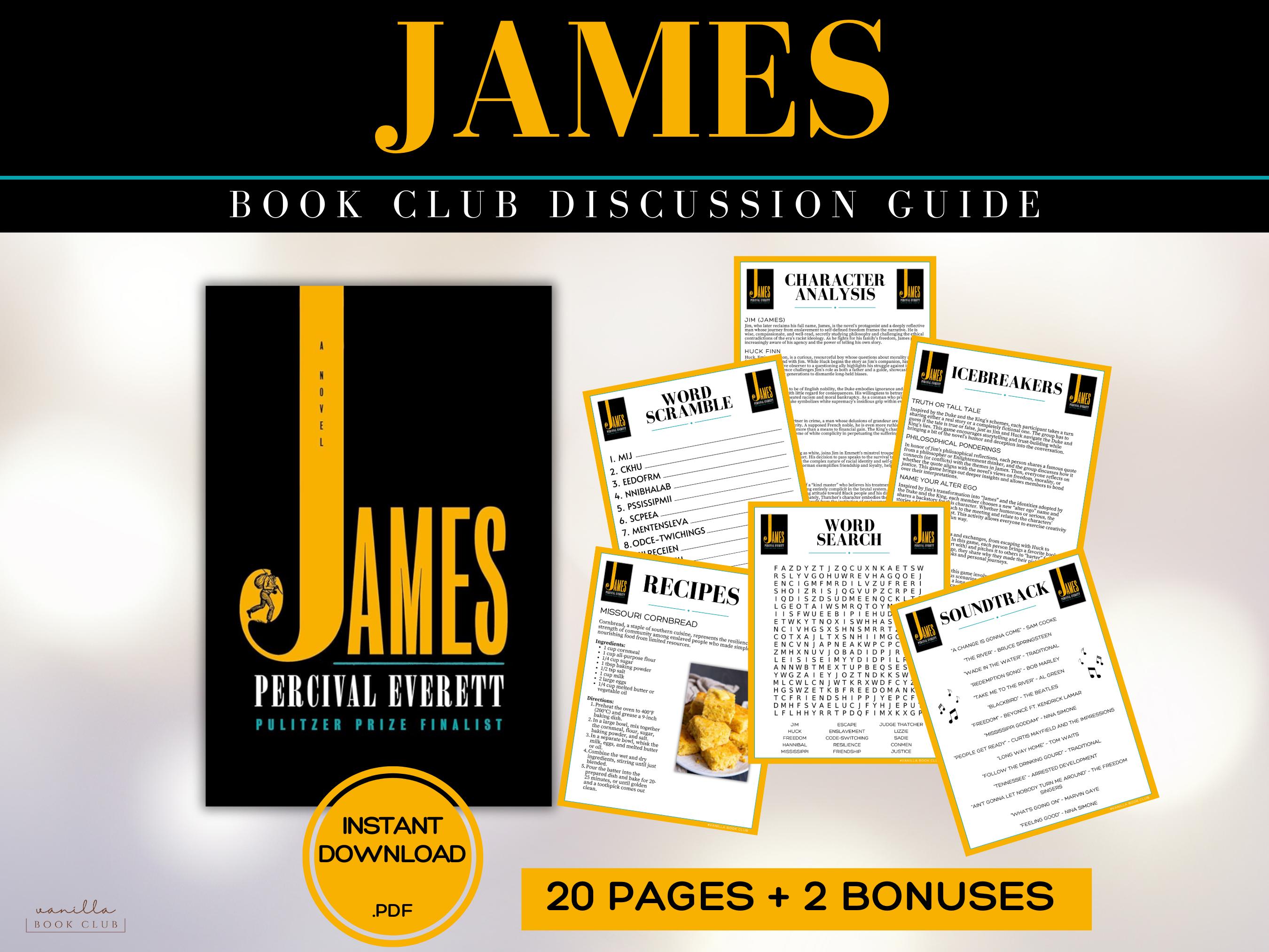 James Book Club Guide Book Club Games Book Discussion Questions ...