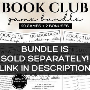 Book Club Games Find the Guest Bingo Book Club Bingo Find Someone Who ...