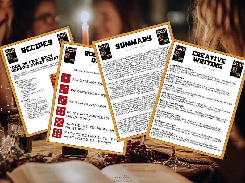 The Hunger Games Book Club Guide Book Club Games Book Discussion ...