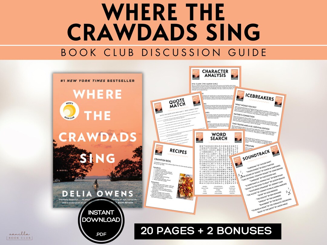 Where the Crawdads Sing Book Club Guide Book Club Games Book Discussion ...