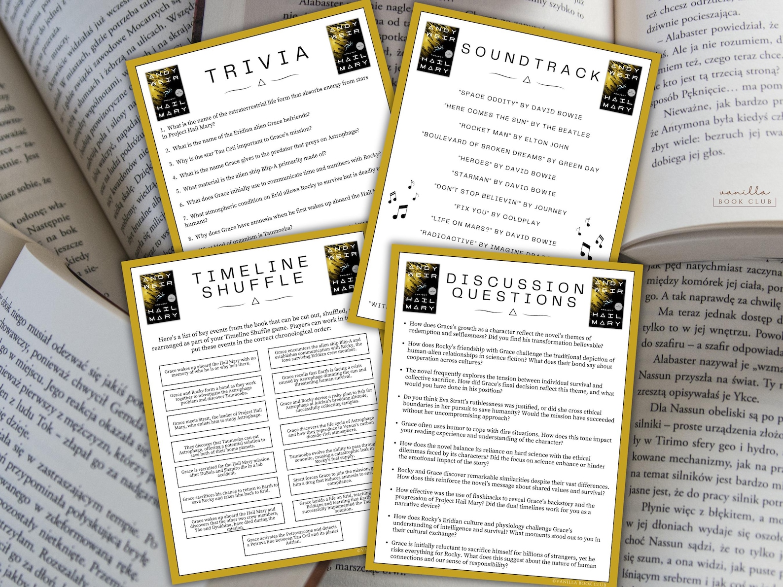 Project Hail Mary Book Club Guide Book Club Games Book Discussion ...