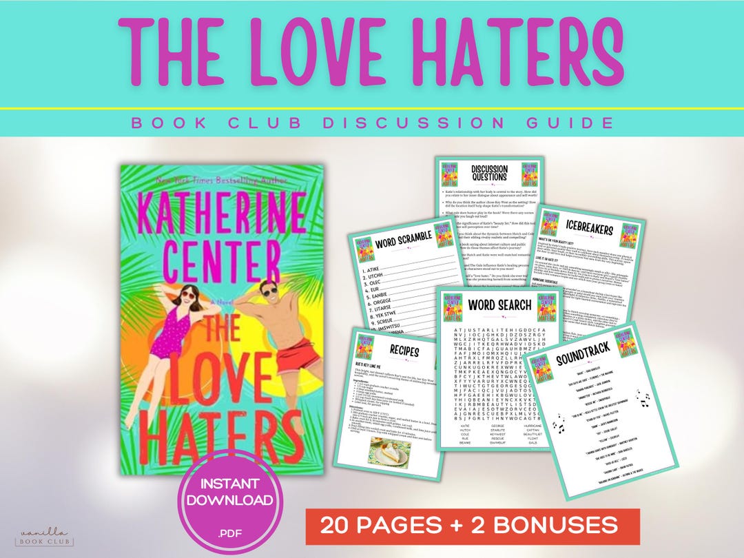 The Love Haters Book Club Guide Book Club Games Book Discussion ...