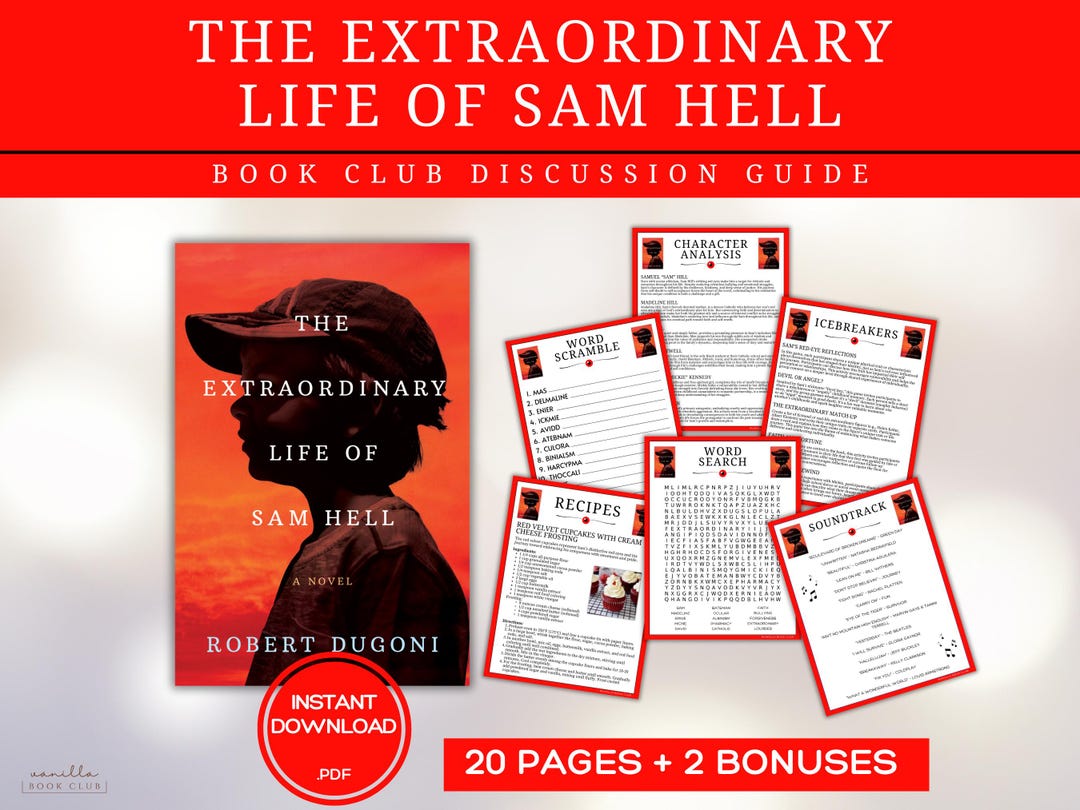 The Extraordinary Life of Sam Hell Book Club Guide Book Club Games Book ...