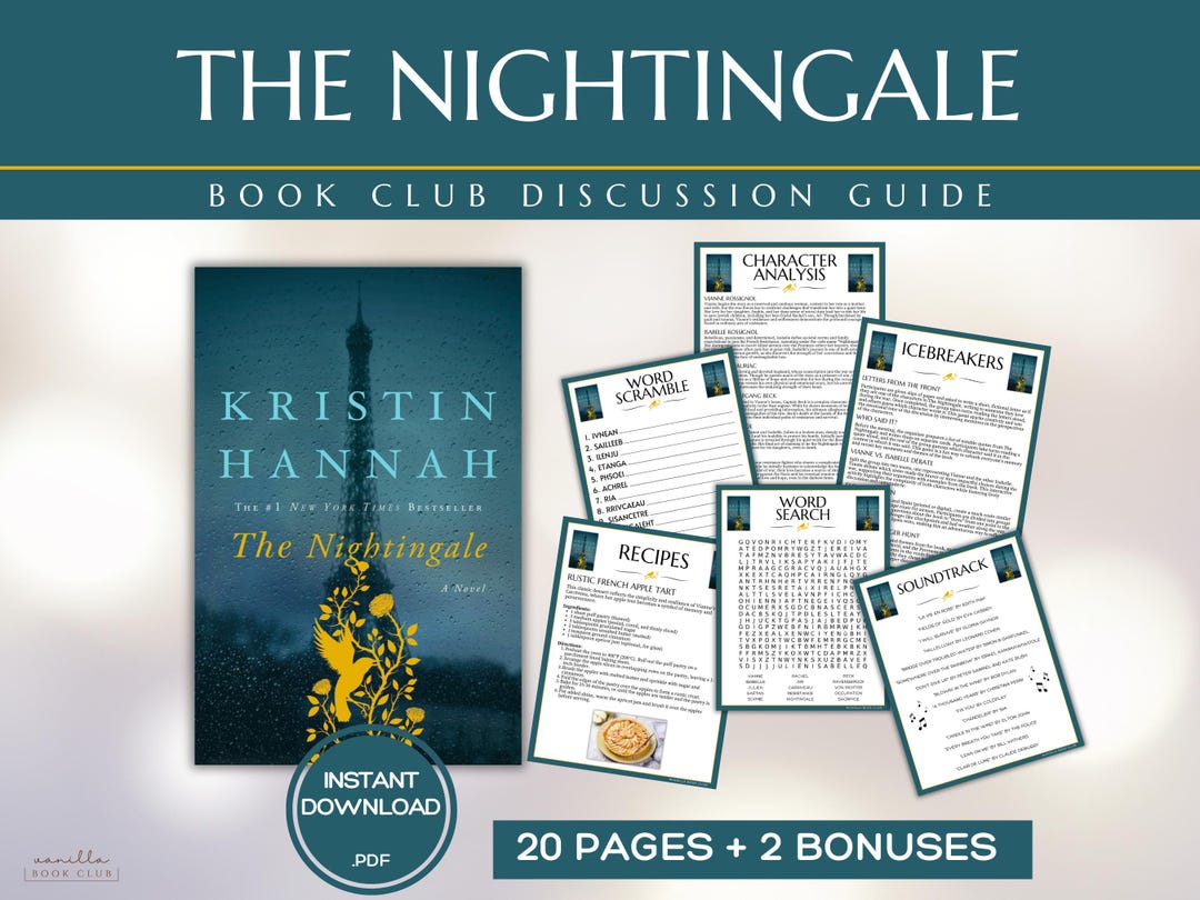 The Nightingale Book Club Guide Book Club Games Book Discussion ...