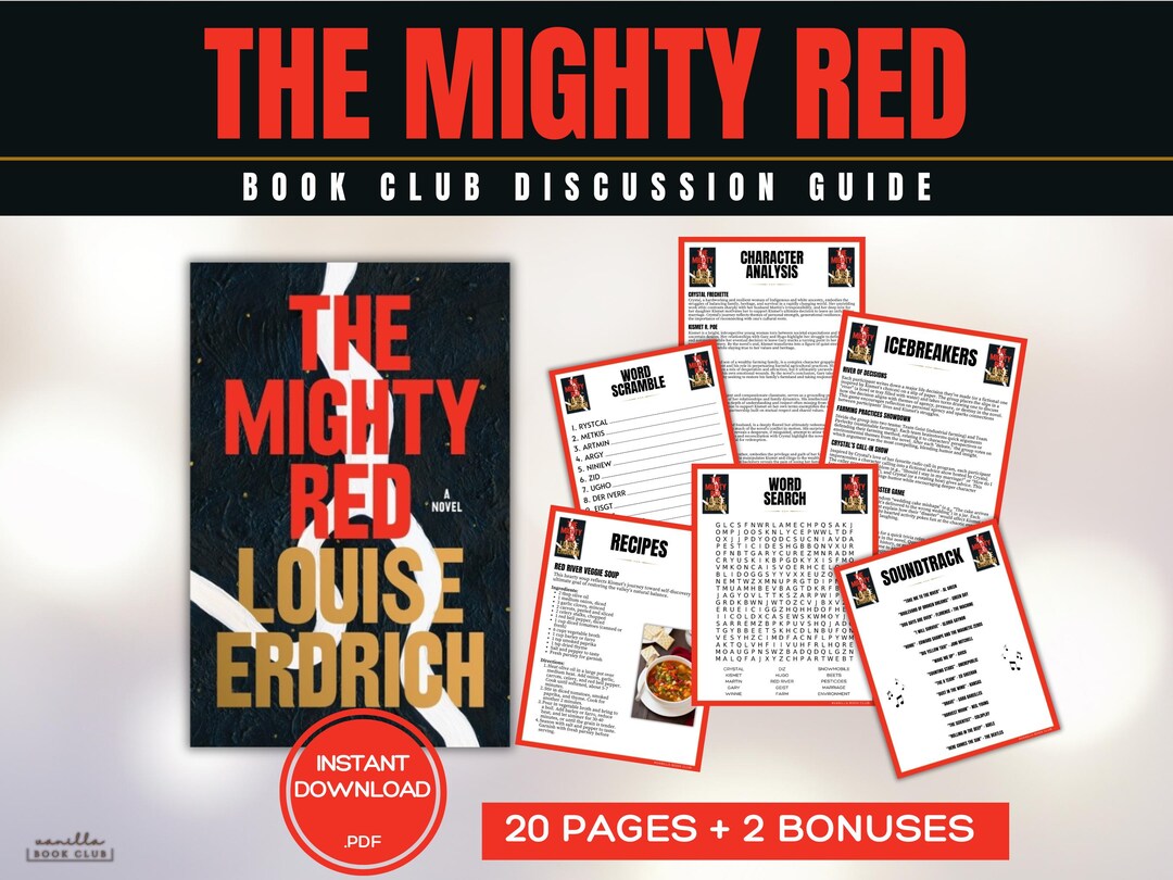 The Mighty Red Book Club Guide Book Club Games Book Discussion ...